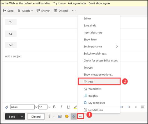 Add A Quick Poll To Outlook Email Ed To The Max