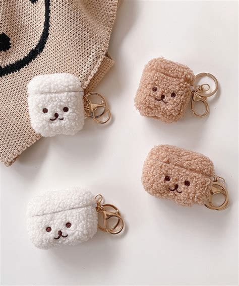 나인틴프라이데이 직진⭐ 귀여운 양털 뽀글이 에어팟 케이스 후리스 플리스 1세대 2세대 3세대 프로 프로2 친구 생일 선물 우정 우정템 커플 커플템 겨울 털케이스 키치 레트로