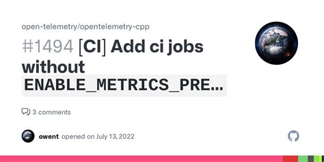 [ci] add ci jobs without `enable metrics preview` bazel and `with