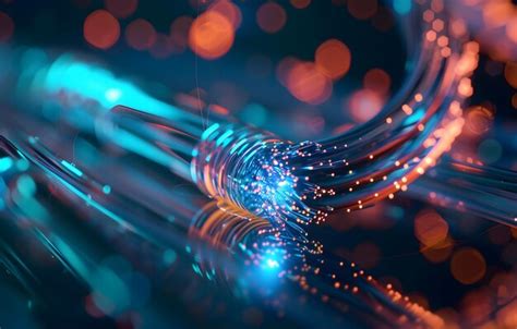Optical Fiber Digital Network Connectivity Quantum Computing Artificial