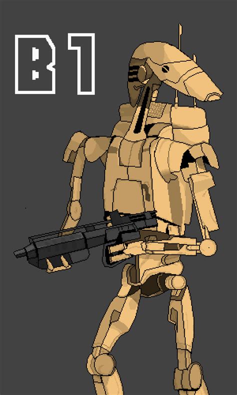 Pixilart B1 Battle Droid By Normalsleepz