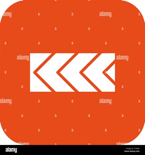 Illustration Sharp Deviation Of Route To Left Road Sign Icon Stock