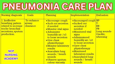 Pneumonia Nursing Care Plan Pneumonia Care Plan Nursing Care Plan Ncp On Pneumonia