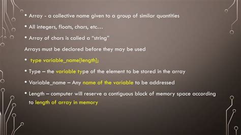 Pointers And Array In C Programming With Examples Ppt