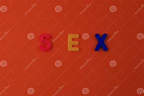 Word Or Text Sex Written In The Alphabet With Colorful Letters O Stock
