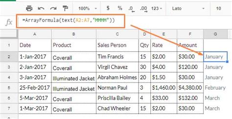 Sum By Month In Google Sheets Using Combined SUMIF Formula