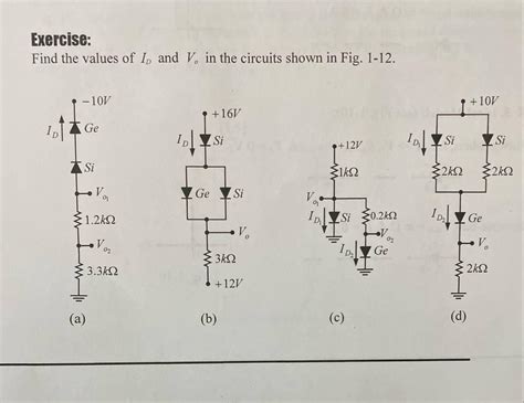 Solved Exercise Find The Values Of I And V In The Chegg Com