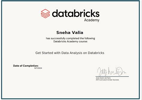 Dataanalysis Databricks Bigdata Datascience Professionalgrowth Snehaa Valia