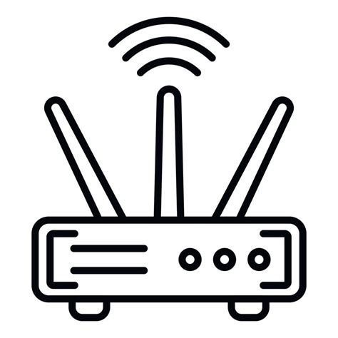 Wifi Router Icon Outline Style 15550982 Vector Art At Vecteezy