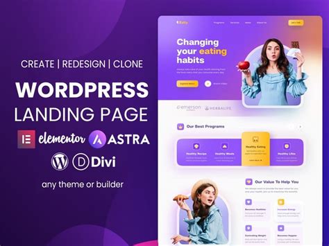 High Converting Wordpress Landing Page Design Elementor Divi Landing