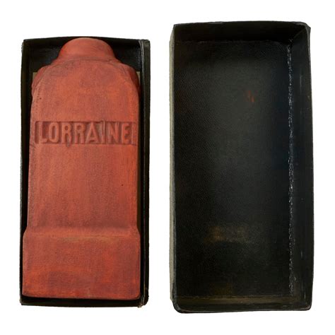 Original French Wwi Clay Sacred Earth Marker With Dirt From Lorraine I International Military