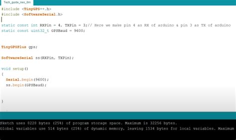 How To Setup A Gps Sensor On The Arduino Technetron Electronics