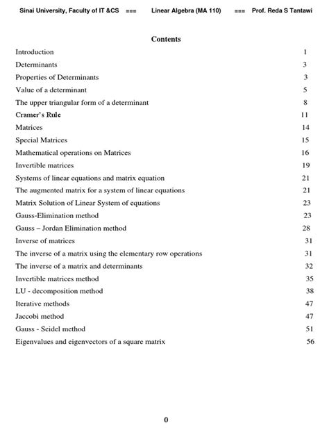 Linear Algebra Pdf Matrix Mathematics System Of Linear Equations