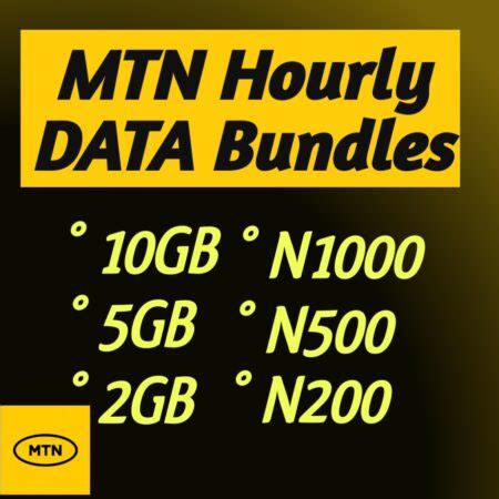 MTN Hourly Data Plan Code Get GB N GB GB N Tech Afresh