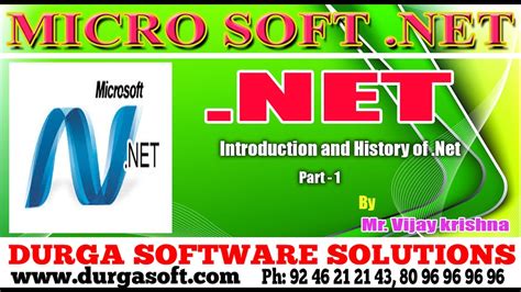 Net Tutorial Introduction And History Of Net Part 1 By Vijay Krishna Youtube