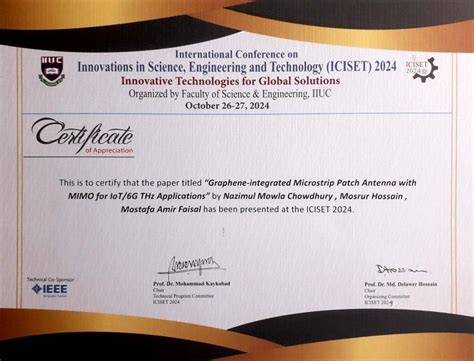 Nazimul Mowla Chowdhury On Linkedin Alhamdulillah Two Of My Papers Have Been Presented At The