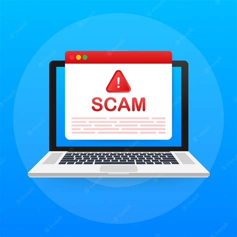 Premium Vector Scam Alert Hacker Attack And Web Security Phishing Scam Network And