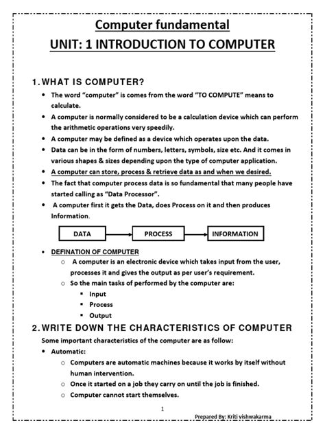 Computer Fundamental English Notes Pdf Printer Computing Computer Keyboard