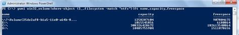 Check Mount Points And Disk Free Space With Powershell