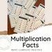 Multiplication Facts Worksheet And Times Table Pdf Instant Download Practice Sheets