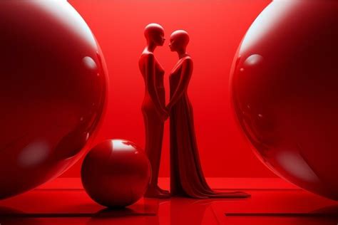Spherical Red Spheres Couple Generate Ai