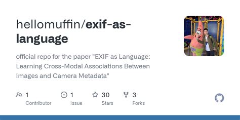 Github Hellomuffinexif As Language Official Repo For The Paper Exif As Language Learning