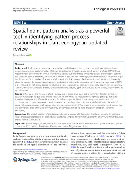 Pdf Spatial Point Pattern Analysis As A Powerful Tool In Identifying Pattern Process