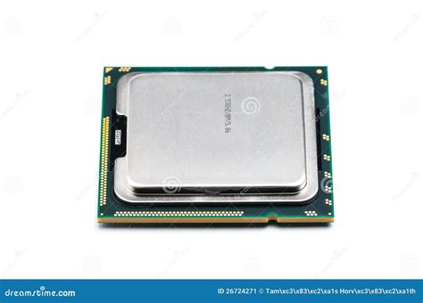 Modern Multicore CPU With White Backgroun Stock Image Image Of Isolated Micro 26724271