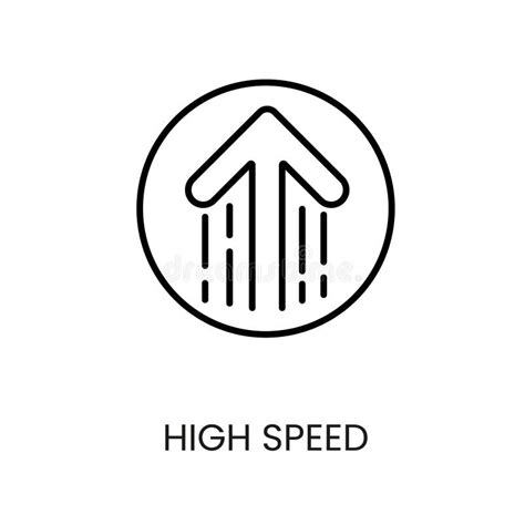 High Speed Line Vector Icon With Editable Stroke For Placement On Cctv