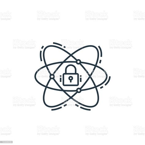 데이터 분석 개념의 원자 아이콘 벡터입니다 원자 편집 가능한 스트로크의 얇은 선 그림입니다 웹 및 모바일 앱 로고 인쇄 미디어에 사용하기 위한 원자 선형 기호 0명에 대한