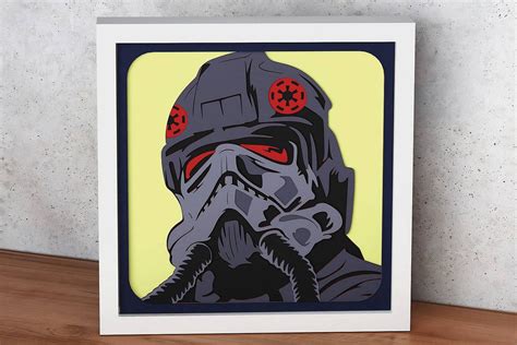 Tie Fighter Pilot Shadow Box File For Cutting Lasercraftum