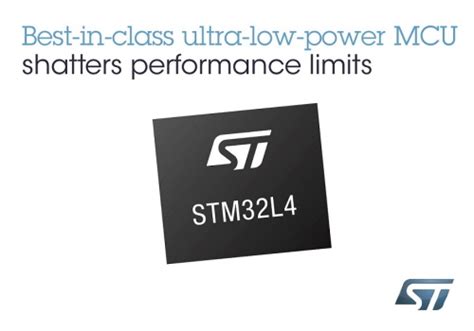 St마이크로일렉트로닉스 초저전력 제품 성능 끌어 올리는 Stm32l4 마이크로컨트롤러 출시 E4ds News