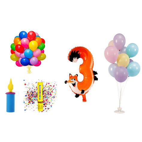Комплект балони за рожден ден 3 години 60 бр Emag Bg