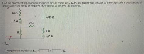 Solved How Do You Calculate Rhe Zeq I Got To My Formula But Chegg Com