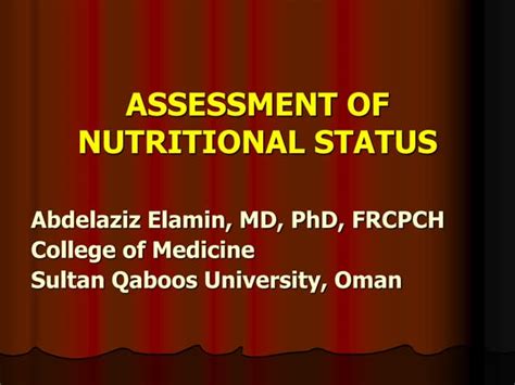 Assessment Of Nutritional Status Doc