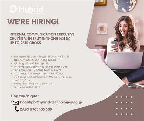 hoanh pham hana on linkedin hybrid technologies hcm cần tuyển internal communication