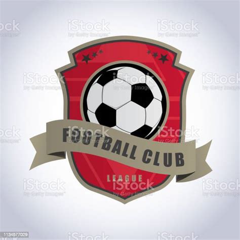 축구 축구 배지 디자인 서식 파일 흰색 배경에 고립 된 스포츠 팀 정체성 벡터 일러스트 경쟁에 대한 스톡 벡터 아트 및 기타