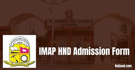 IMAP HND Admission Form Now Available Naijauni Com