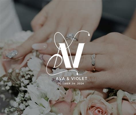 Couple Monogram For Wedding Lgbt Logo Design Wedding Monogram Template Monogram Same Sex