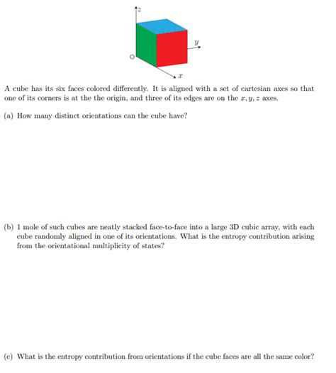Solved A Cube Has Its Six Faces Colored Differently It Is Chegg