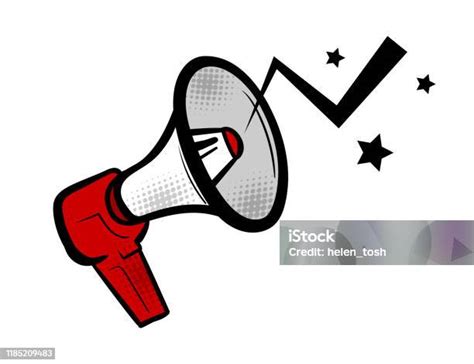 โทรโข่งโหวตข้อความการ์ตูนพูดฟองศิลปะป๊อป ภาพประกอบสต็อก ดาวน์โหลดรูปภาพตอนนี้ กลุ่มชน