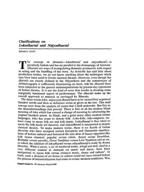 Dharmi Pdf Theatre The Arts