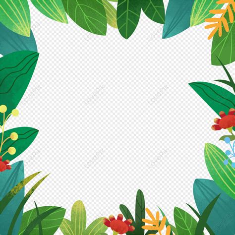 Spring Small Fresh Green Leaf Border Element Spring Spring Spring