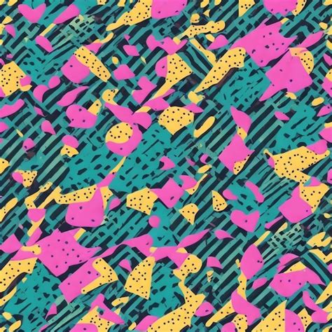 Premium Photo Memphis Patterns