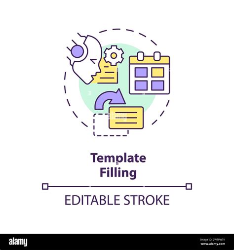 Template Filling Multi Color Concept Icon Stock Vector Image And Art Alamy