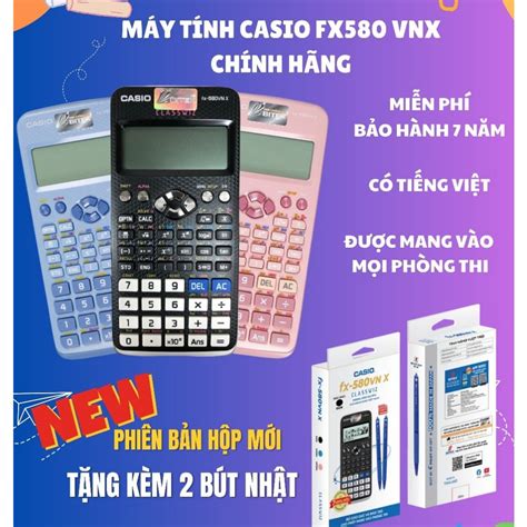 Máy Tính Casio FX 580 VNX Tặng 2 Cây Bút Bi Nhật Bản Bảo hành 7 năm Shopee Việt Nam