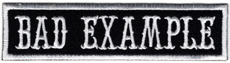 Bad Example Stoffen Opstrijk Patch