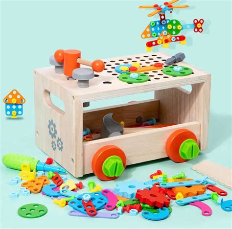 Wooden Assembly Tool Box Toy Didactic Toy Store