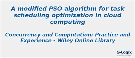 A Modified Pso Algorithm For Task Scheduling S Logix