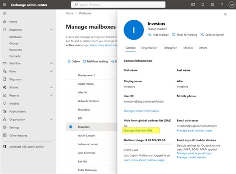 office 365 how to hide user from global address list sharepoint diary